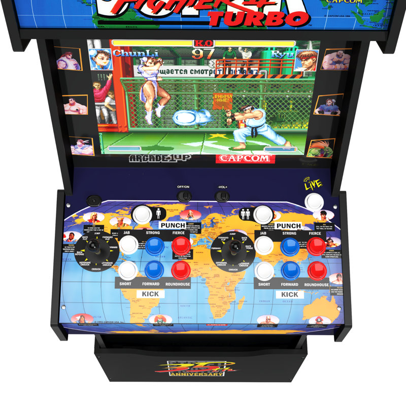Arcade 1Up Capcom Legacy 35th Anniversary Arcade Game 14-n-1 Shinku Hadoken Edition, Arcade1up ...